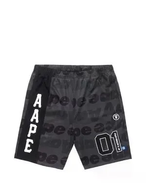 AAPE BY *A BATHING APE Moonface-detail Shorts - Black