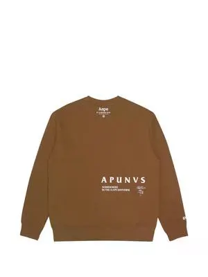AAPE BY *A BATHING APE Moonface-patch Sweatshirt - Brown