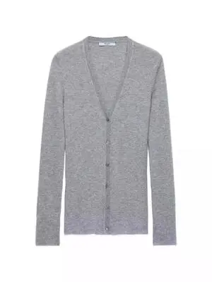Prada Ribbed Cashmere Cardigan
