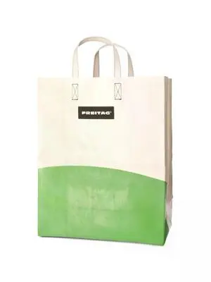 FREITAG Two-toned Tote Bag With Logo Patch - White