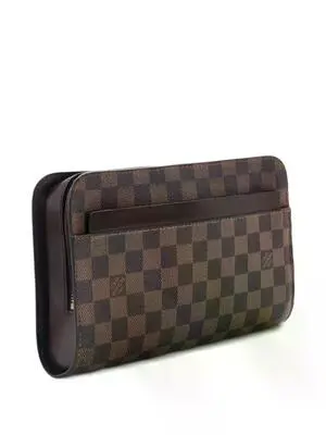 LOUIS VUITTON Pochette Saint Louis Damier Clutch Bag - Brown