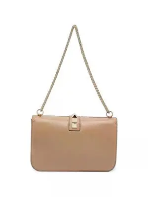 Valentino Garavani Glam Lock Rockstud Shoulder Bag - Neutrals