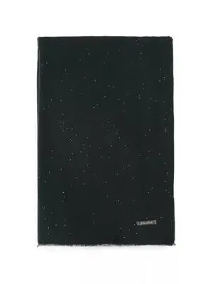 Faliero Sarti Sequin-embellished Frayed Scarf - Black