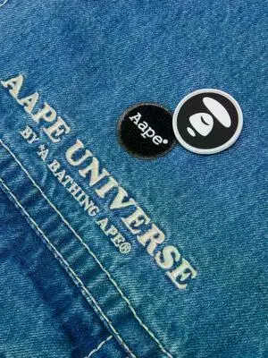 AAPE BY *A BATHING APE Moonface Hooded Denim Jacket