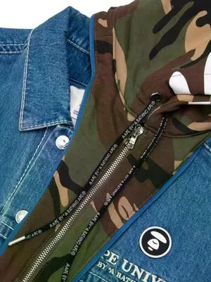 AAPE BY *A BATHING APE Moonface Hooded Denim Jacket