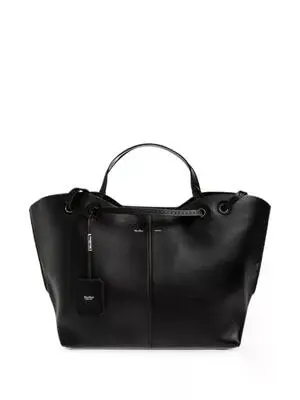 Max Mara Mixed Doubles Leather Tote Bag - Black