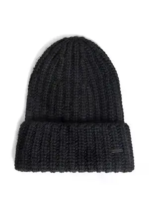 Dsquared2 Après Ski Ribbed Chunky-knit Wool Beanie - Black