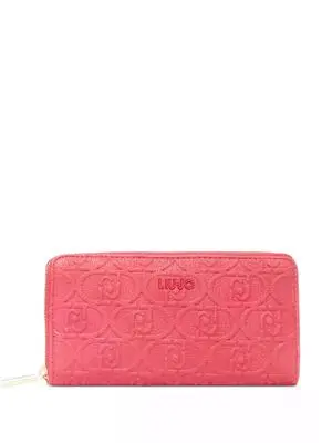 Liu Jo Monogram-embossed Zip-around Wallet - Pink