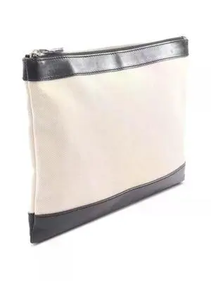 Balenciaga Canvas Navy Clip M Clutch Bag