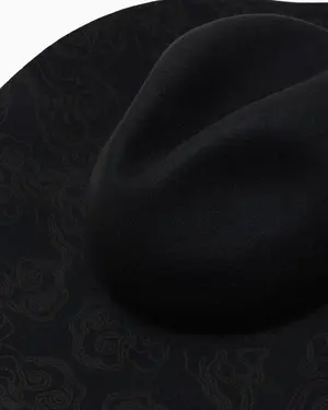 Giorgio Armani Classic Laser-cut Hat In Wool With A Sweatband