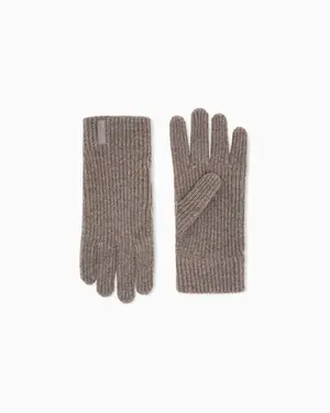 Giorgio Armani Ribbed Seamless Cashmere Gloves