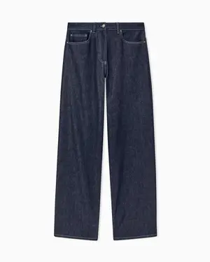 Giorgio Armani Regular Fit Cotton And Virgin Wool Denim Trousers