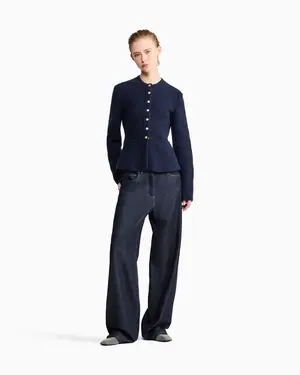 Giorgio Armani Regular Fit Cotton And Virgin Wool Denim Trousers