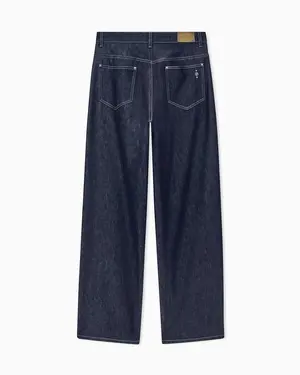 Giorgio Armani Regular Fit Cotton And Virgin Wool Denim Trousers