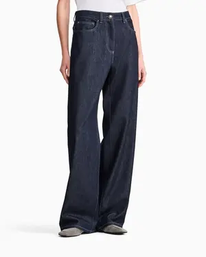 Giorgio Armani Regular Fit Cotton And Virgin Wool Denim Trousers