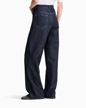 Giorgio Armani Regular Fit Cotton And Virgin Wool Denim Trousers
