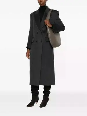 SYSTEM Double-breasted Peak-lapel Coat