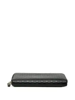 Gucci 2000-2015 Microguccissima Zip Around Wallet Long Wallets - Black