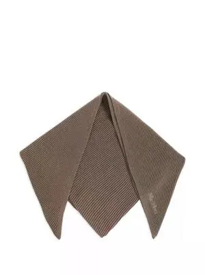 Max Mara Wool Knit Oversized Shawl Tobacco