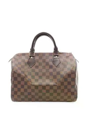LOUIS VUITTON Damier Ebene Speedy 30 Boston Bag - Brown