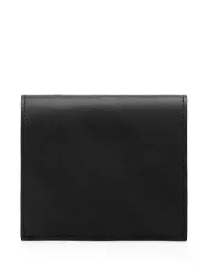 AMI Paris Cowhide Leather Bifold Wallet With De Coeur - Black