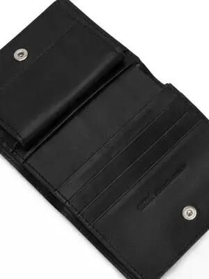 AMI Paris Cowhide Leather Bifold Wallet With De Coeur