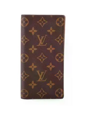 LOUIS VUITTON Brazza Wallet Monogram Canvas Small Wallets - Brown