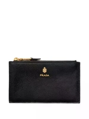 Prada Leather Card Holder - Black