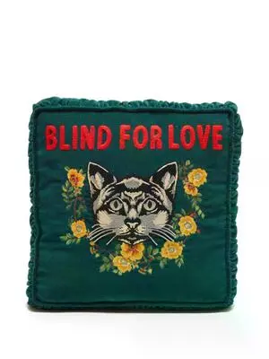 Gucci Blind For Love Embroidered Cat Pillow