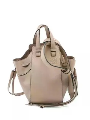 Loewe 2010-2026 Mini Grained Calfskin Drawstring Hammock Bag Satchel - Neutrals