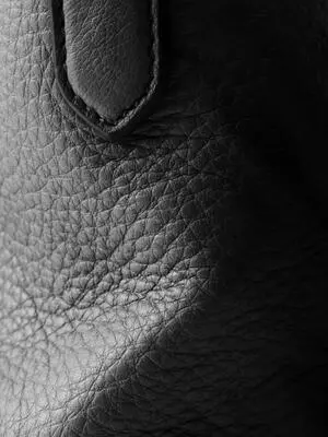Prada Large Leather Tote Bag With Buckled Details - Black