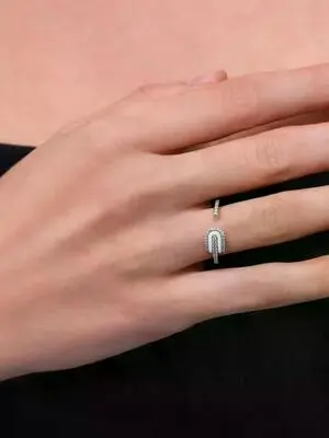 U LOS ANGELES 18k White Gold Quartz And Diamond Ring