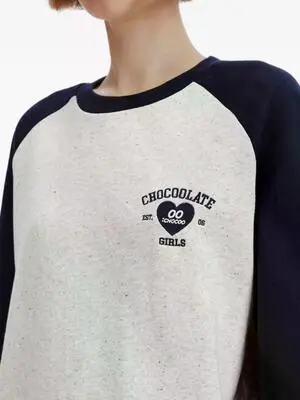 CHOCOOLATE Logo-print Raglan Sleeve Sweater