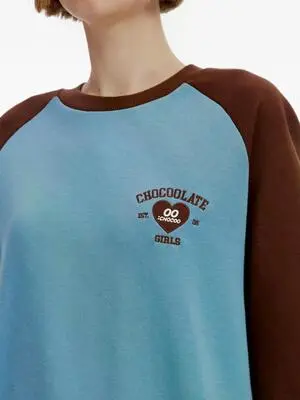 CHOCOOLATE Logo Print Raglan Sleeve Sweater