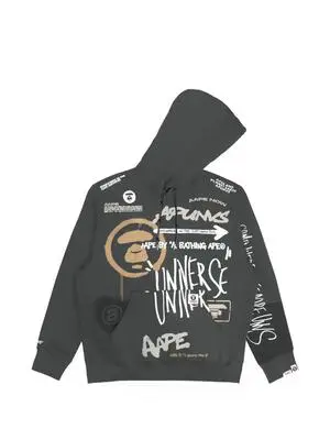 AAPE BY *A BATHING APE Graffiti-print Hoodie - Grey