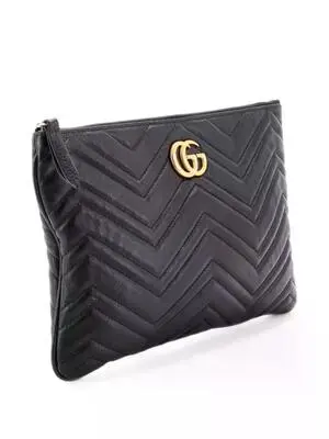 Gucci Gg Marmont Matelasse Leather Small Clutch Bag