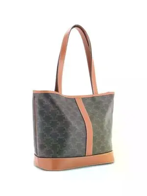 Celine Cabas Tote Triomphe Coated Canvas Small Shoulder Bag