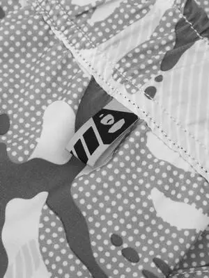 AAPE BY *A BATHING APE Camouflage Print Mesh Panel Shorts