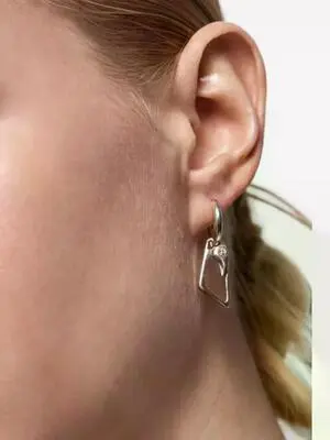 STRUGA Carabiner Drop Earrings - Silver