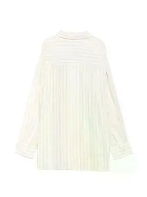 BAMBAH Pinstripe Linen Shirt - Grey