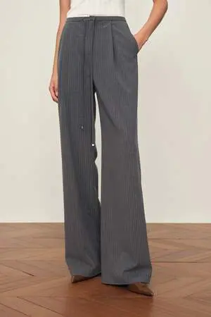 Fabrique Caroline Pinstripe Wide Leg Trousers
