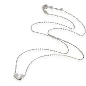 Tiffany & Co. Elsa Peretti Sterling Silver Bean Pendant Necklace