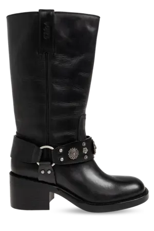 Chloé Dakota’ Leather Cowboy Boots - Black