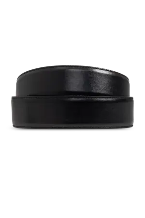 Versace Leather Belt With Medusa Buckle