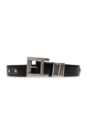Versace Leather Belt With Medusa Buckle - Black