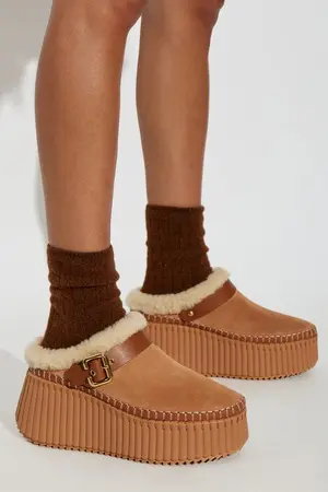 Chloé Nama’ Suede Platform Shoes