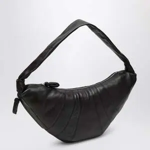 LEMAIRE Large Croissant Dark Chocolate Lambskin Bag
