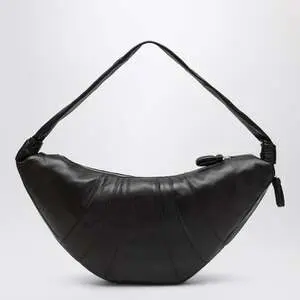 LEMAIRE Large Croissant Dark Chocolate Lambskin Bag