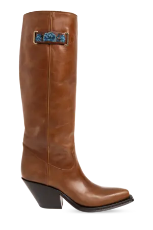 Chloé Azelan’ Leather Cowboy Boots - Brown