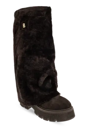 Bogner Turin Suede And Faux Fur Knee-high Boots